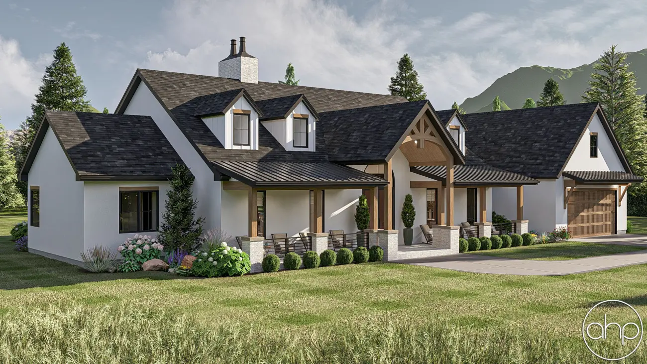 Horseshoe Shaped House Plans Ranch Cottage Farm Country Home Plan