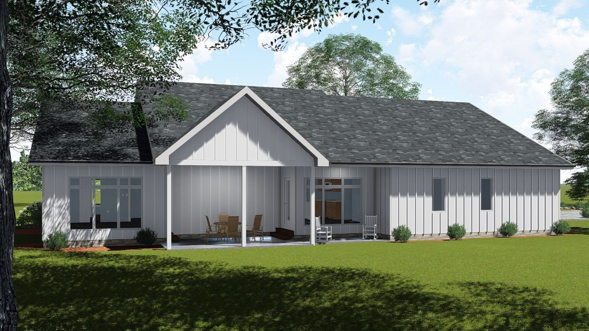 1 Story Modern Farmhouse Plan | High Valley Farms
