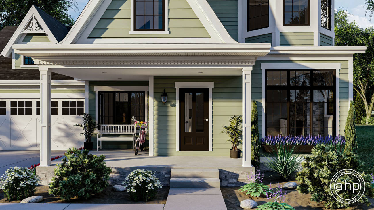 One Story Open Floor Plan Victorian Style House Victorian House Plans