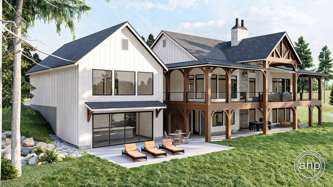 House Plans With Rear View