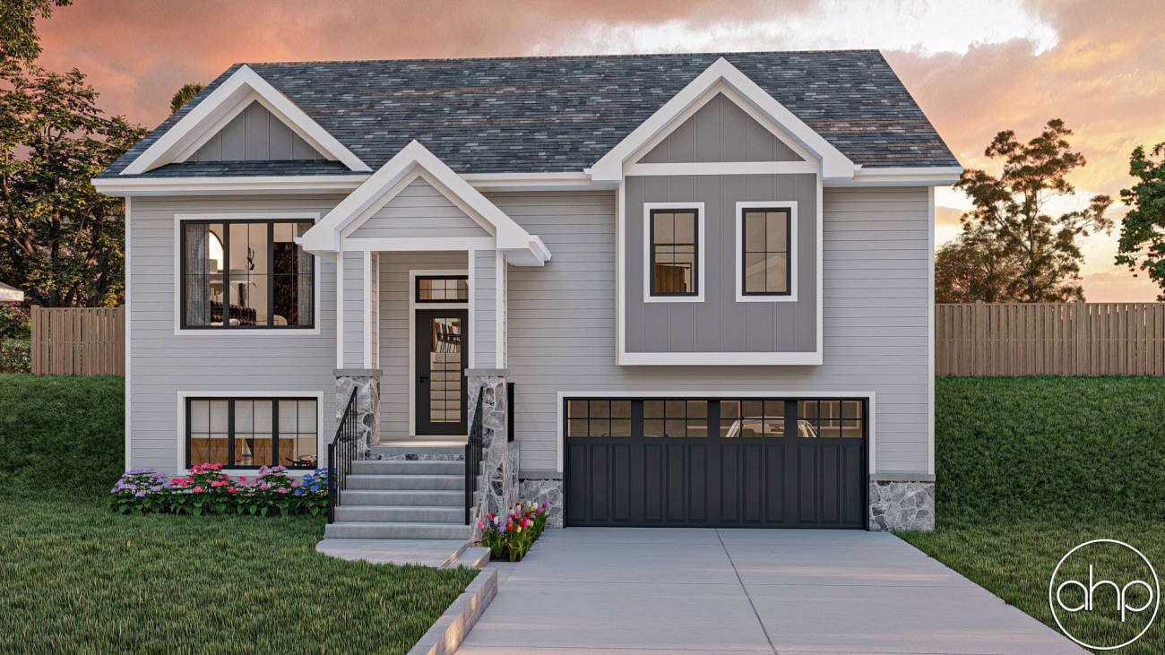 Exterior Split Level Style Front Yard & Exterior Makeover Reveal: