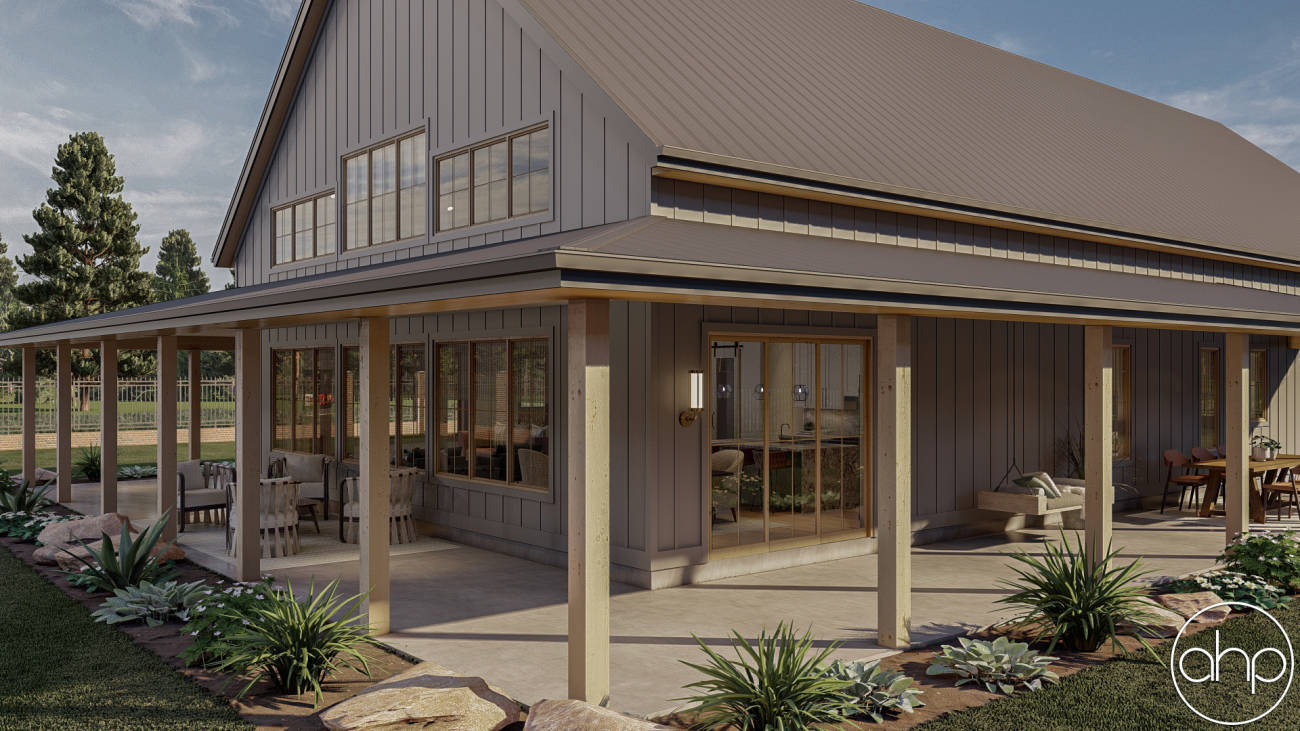 Barn House Plans With Wrap Around Porch Barndominium Plans | Barn
