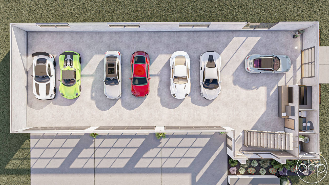 Below Ground Car Collector Garage Plans 1 Car Modern Garage Plan With
