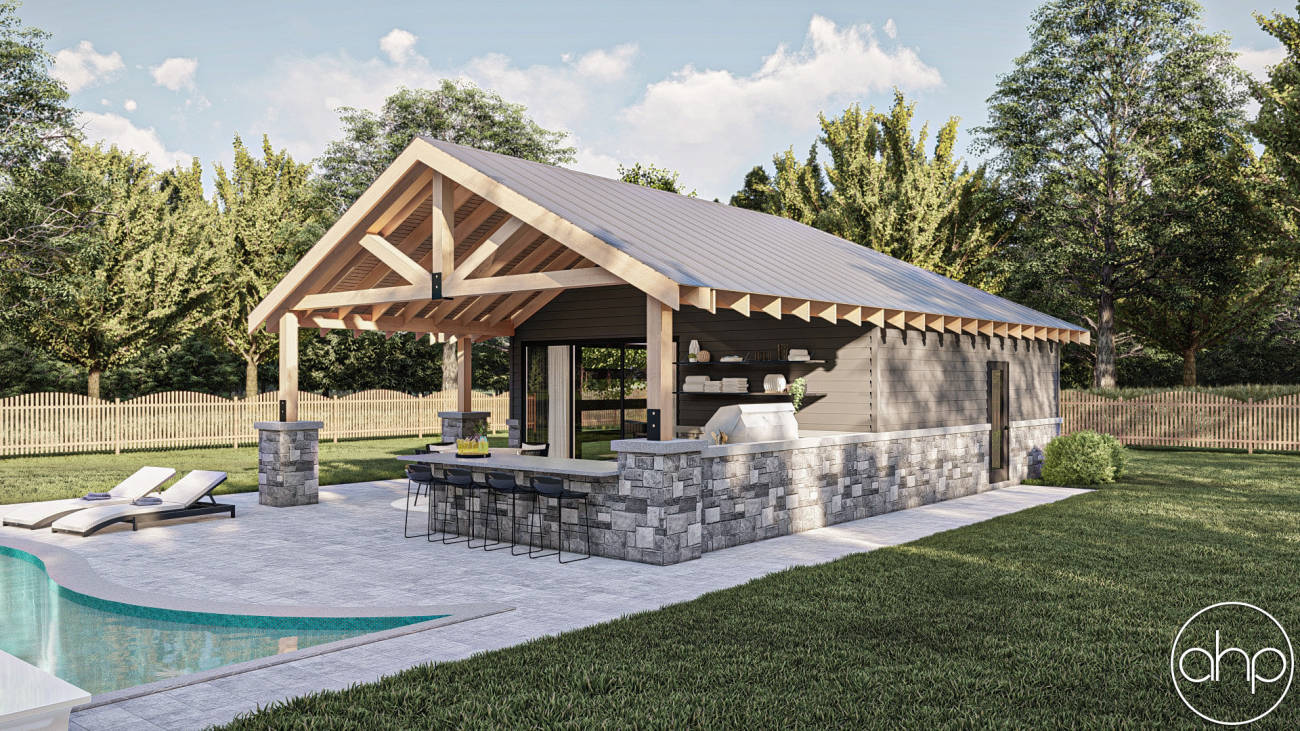 Craftsman Pool House Designs