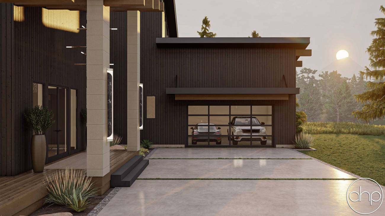 Modern Mountain House Drive Way Rocky Mountain House #1 / Forma
