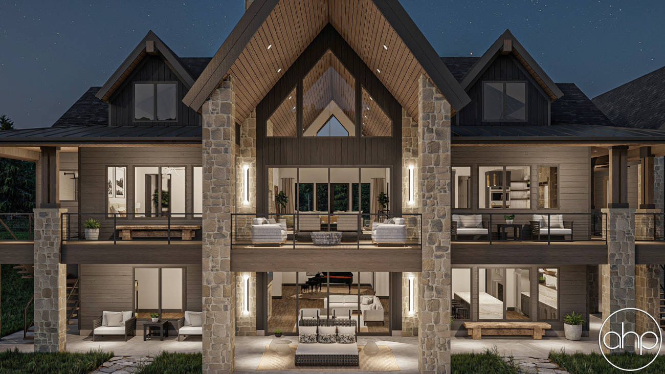 Rustic House Plans Luxury Lake Mountain Style Lake House Plan