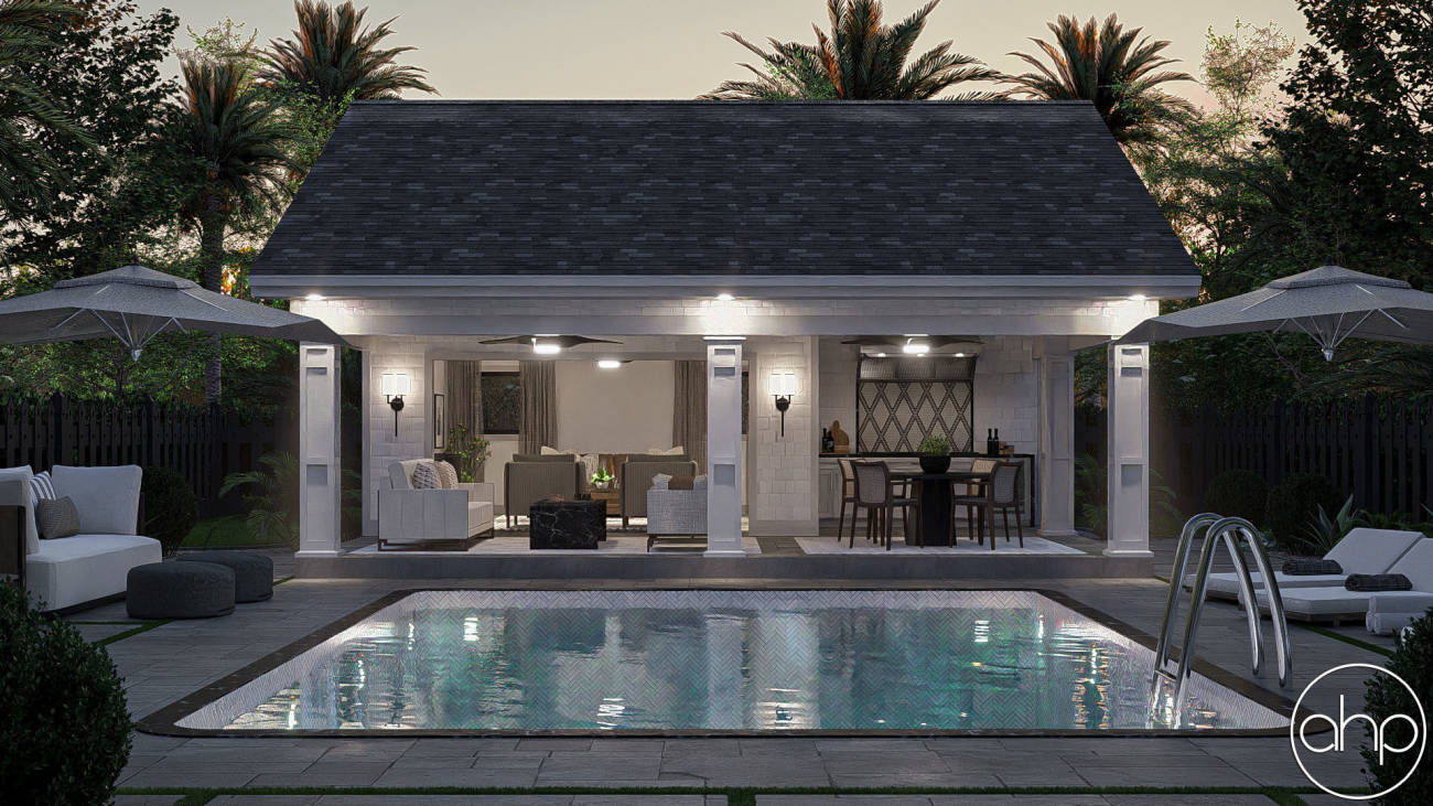 Craftsman Style House Indoor Pool