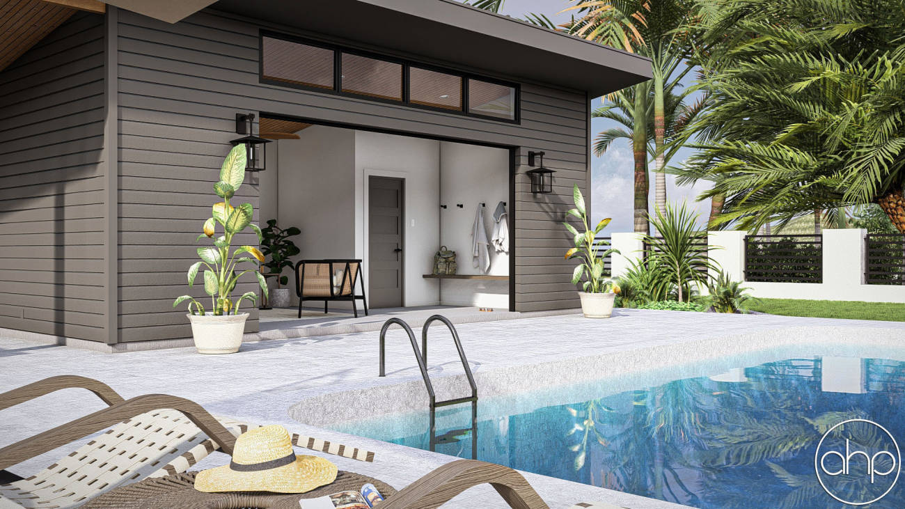 Indoor Pool And House Design Plan