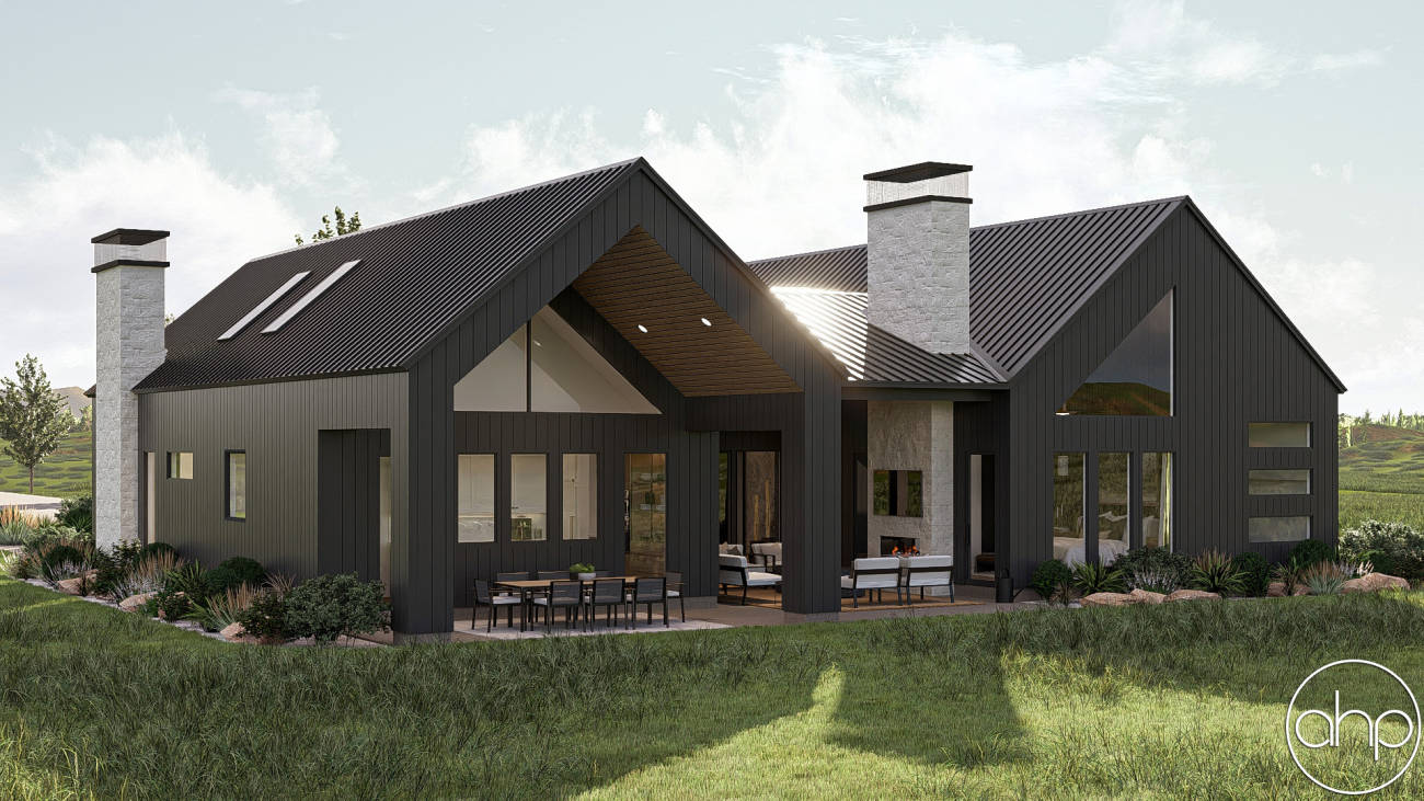 H Style Country House Floor Plan Lilly House Plan | Modern Farmhouse